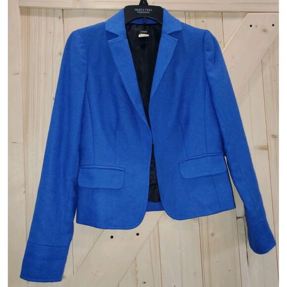J. Crew | Jackets & Coats | J Crew Blazer Womens 6 Schoolboy Royal Blue ...